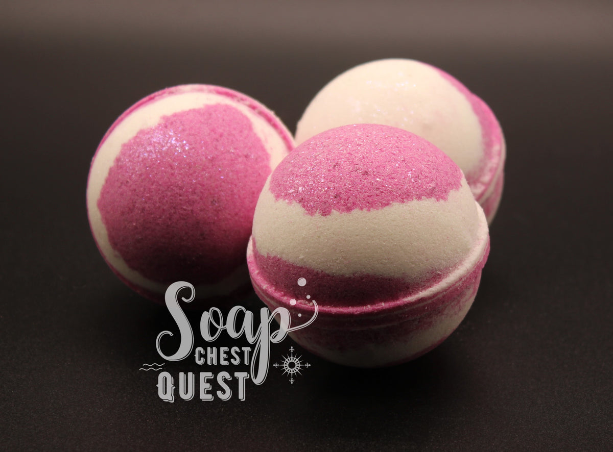Raspberry Vanilla (bath bomb) – Soap Chest Quest